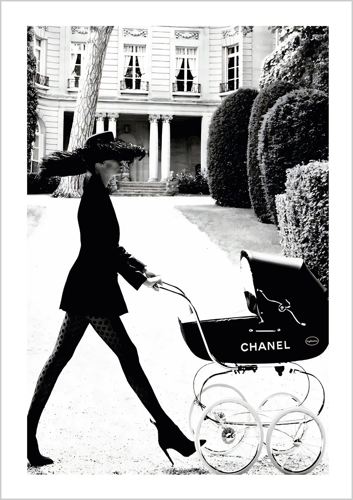 Chanel Stroller Mom Poster, XL Art & Digital Download – Arteve Gallery